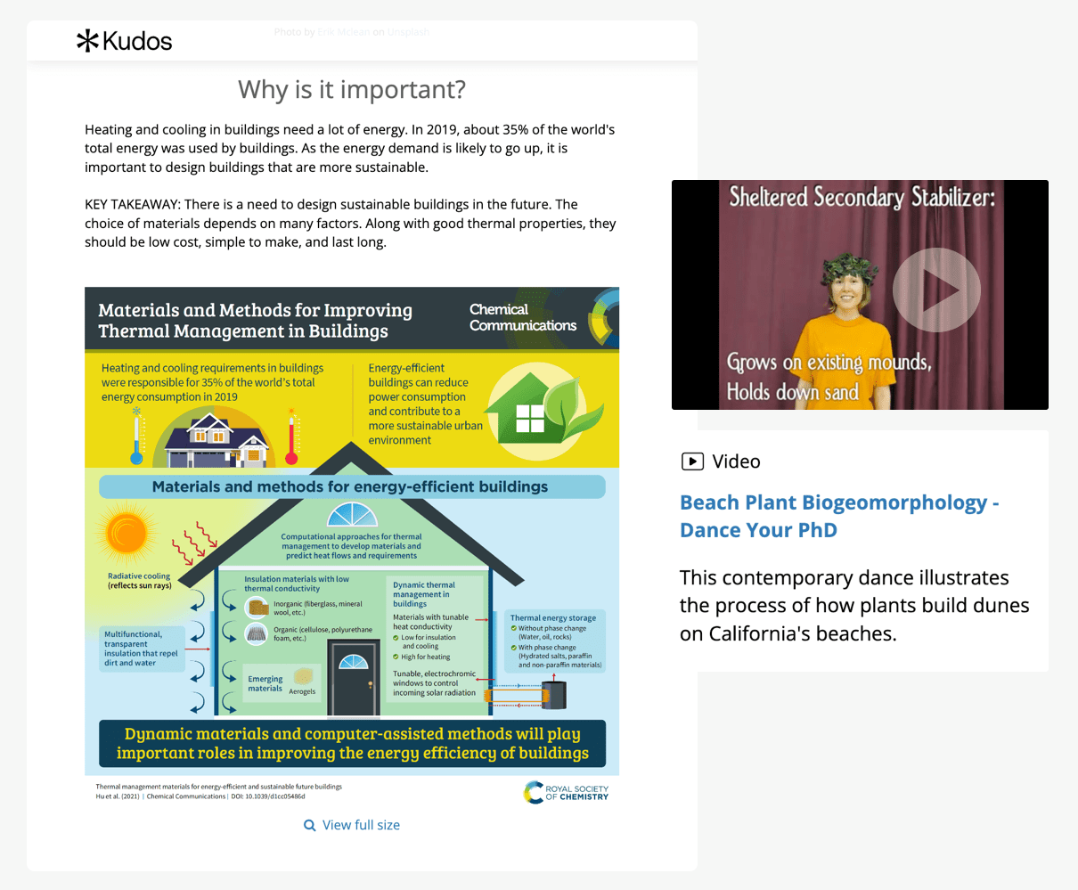 Kudos for Researchers - compare our basic and premium editions