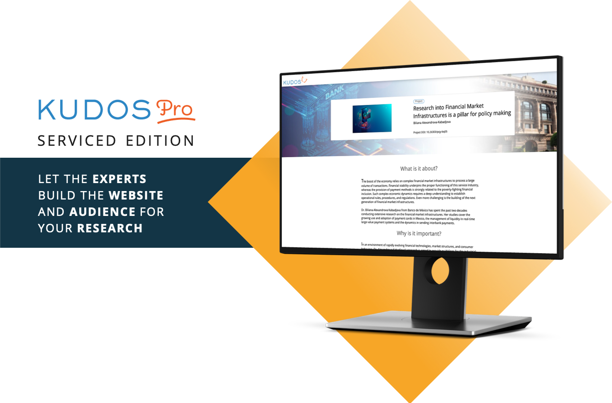 Kudos Pro - Serviced Edition - building the audience for your research